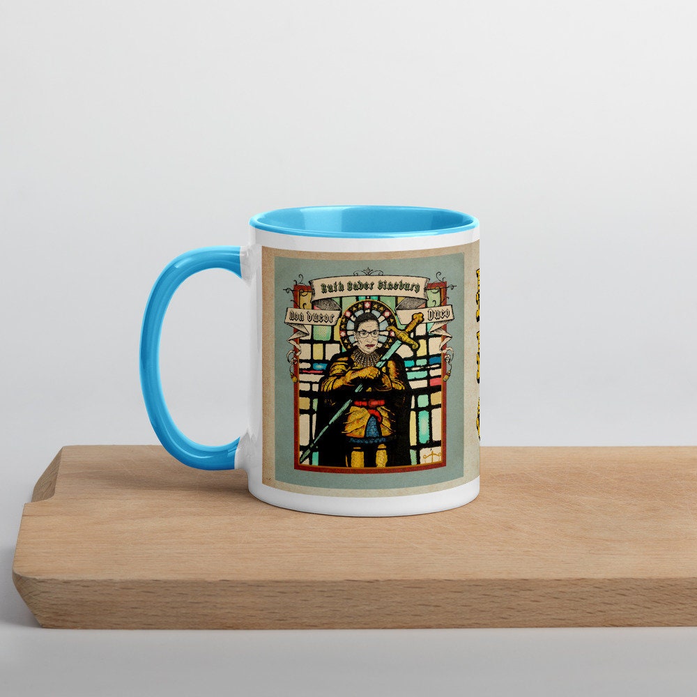 RBG Ruth Bader Ginsburg Mug With Color Inside | Etsy