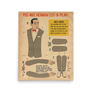 Pee-wee Paper Doll - Etsy