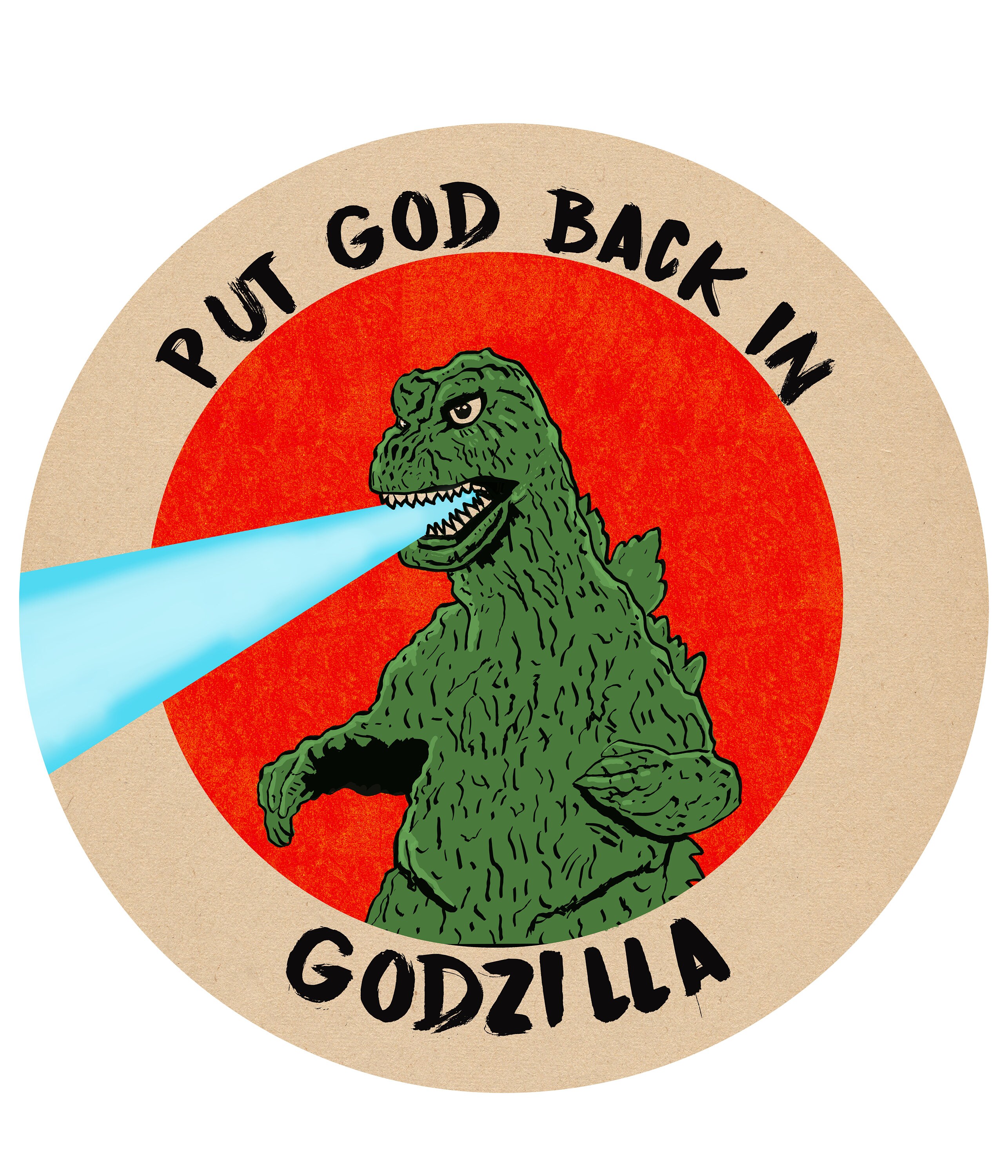 Godzilla Sticker | Etsy