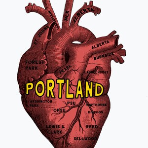 Portland Heart Sticker - Etsy