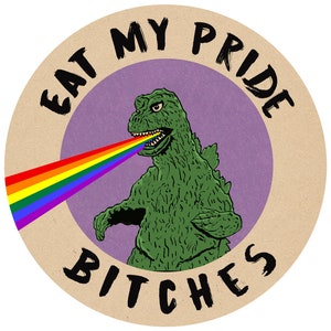 Gayzilla Pride Sticker - Etsy