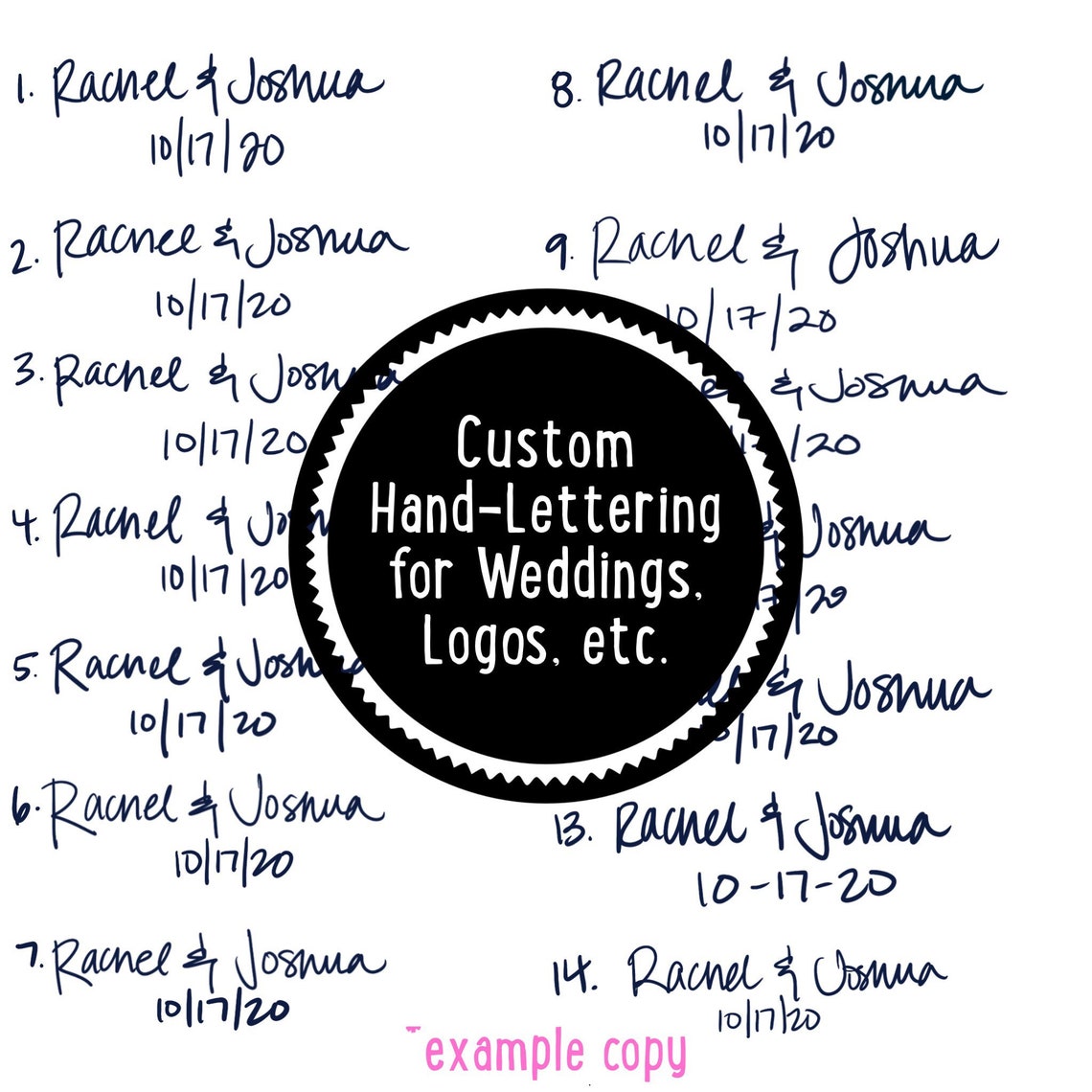 Hand-written Name Digital File Vector Name & Logo Family | Etsy