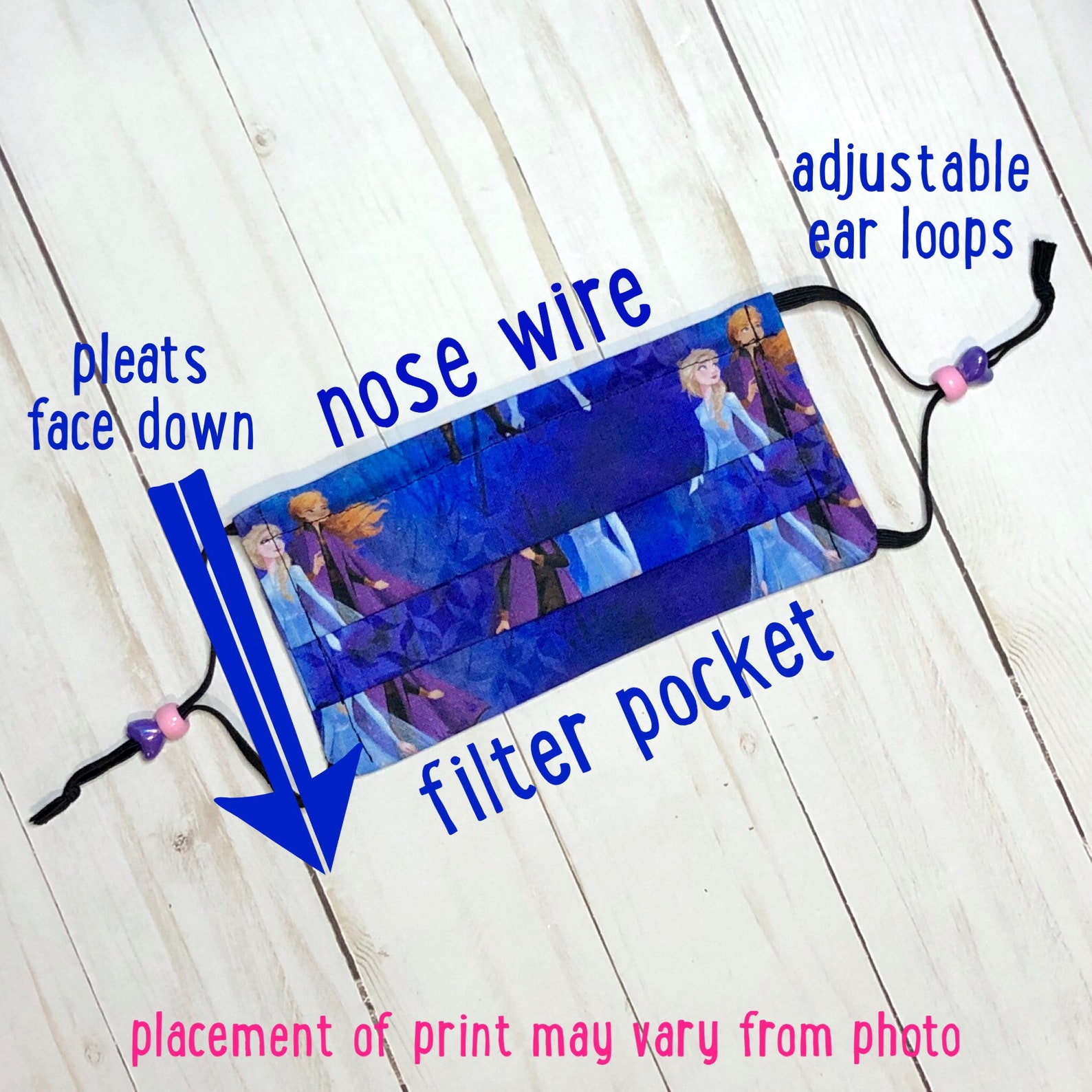 Frozen Movie Kids and Adult Face Masks With Anna Elsa and - Etsy