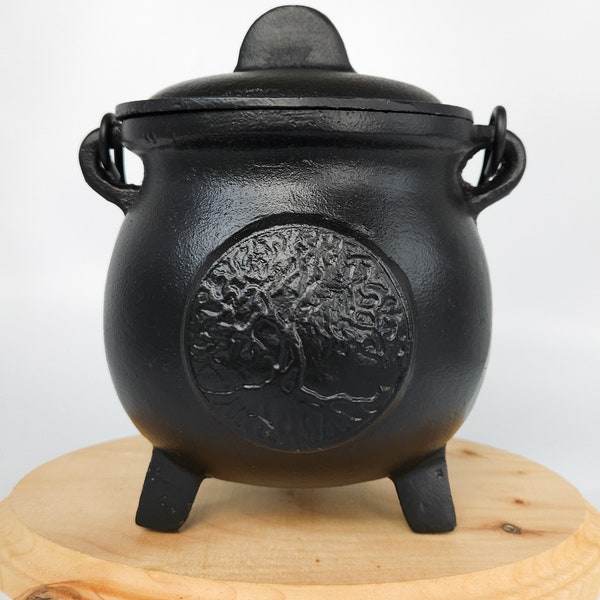 Large Tree of Life Cast Iron Cauldron - Etsy