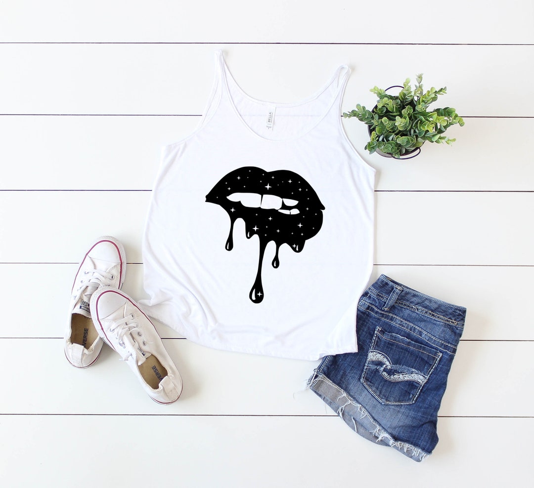 Melting Lips Sexy Lips Bella Canvas Customizable Slouchy - Etsy
