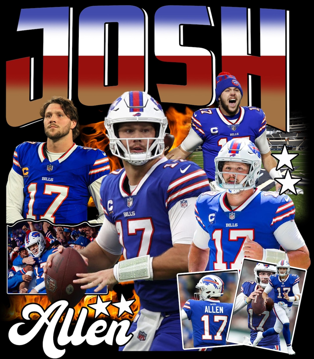 Josh Allen Football PNG Digital Download, High-resolution Sports Art ...