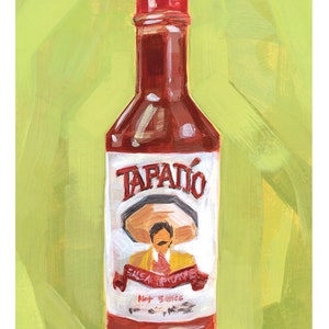 Tapatio Print, Art Print, Kitchen Decor, Acrylic Painting, Hot Sauce ...