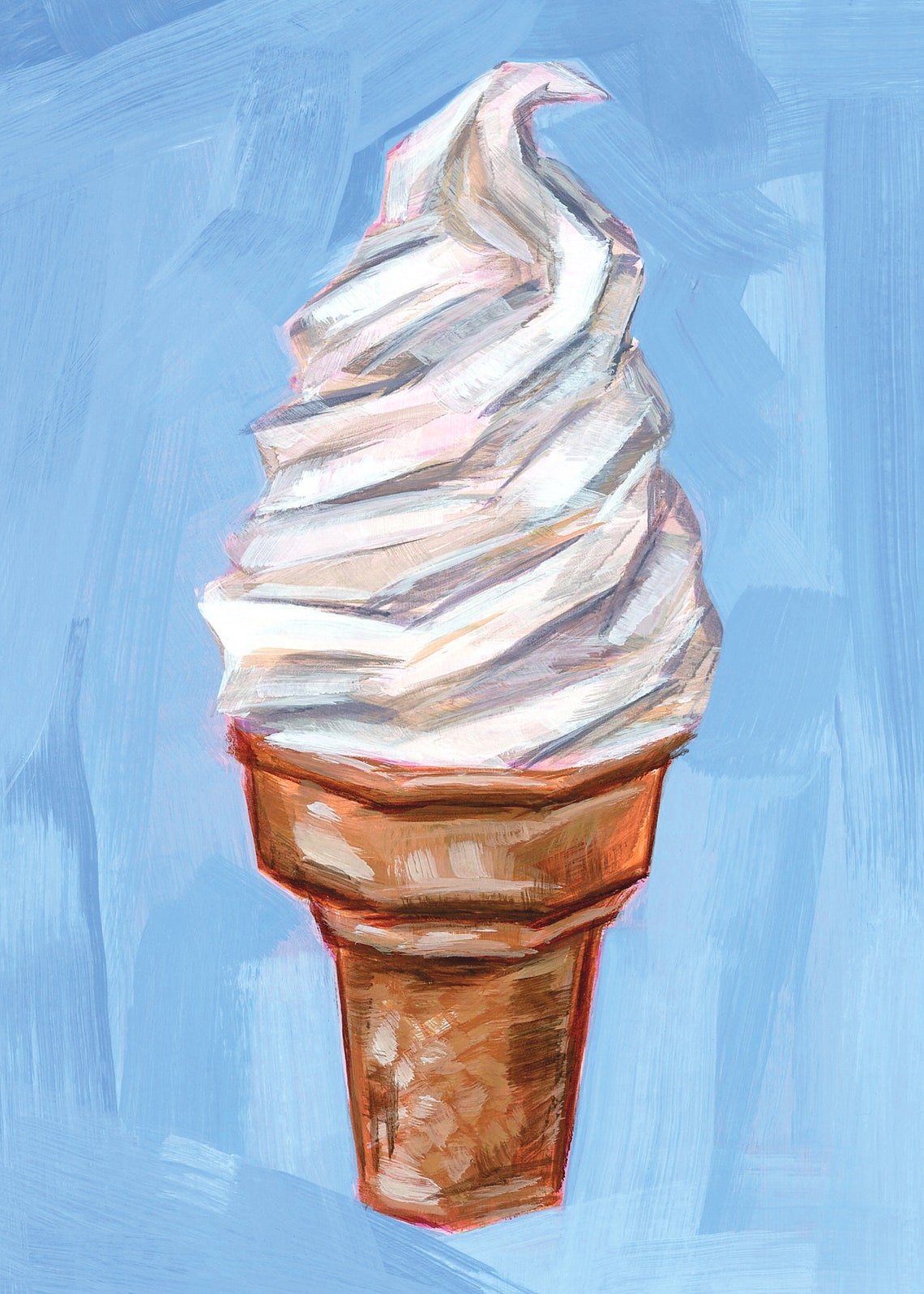 Ice Cream Print Art Print Kitchen Decor Acrylic Painting - Etsy