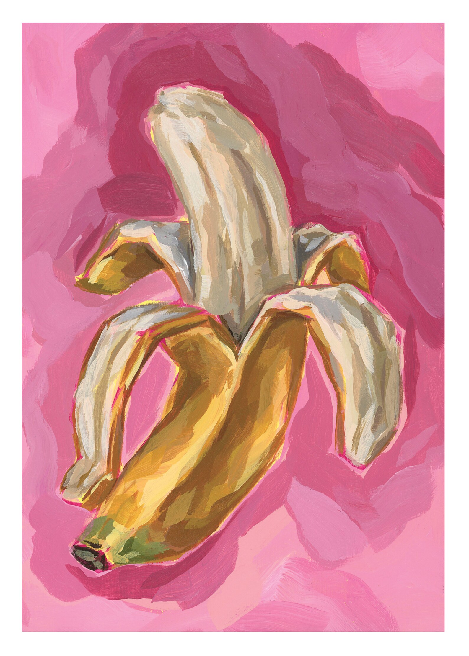 Banana Print Art Print Kitchen Decor Acrylic Painting | Etsy