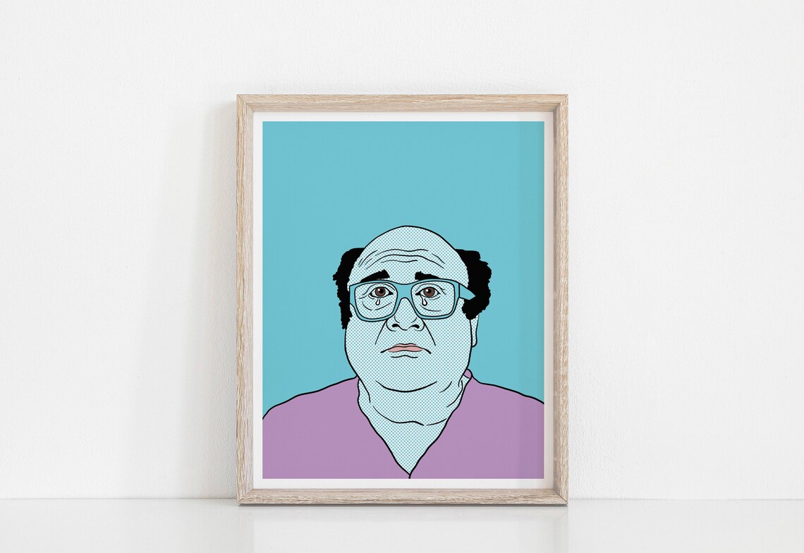 Danny Devito Art Print Colorful Wall Decor Minimalist Art | Etsy