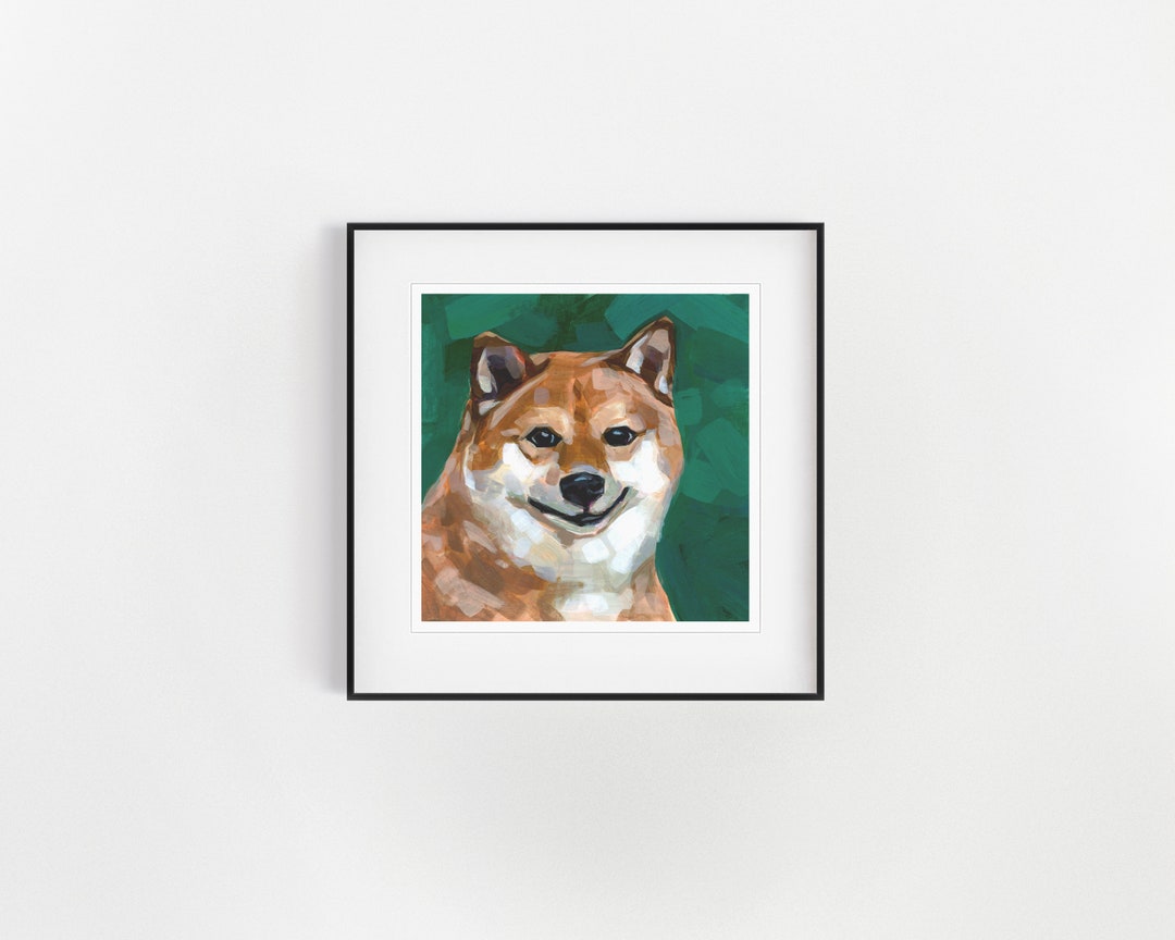 Shiba Inu Art Print Shiba Inu Shiba Animal Art Print Dog - Etsy