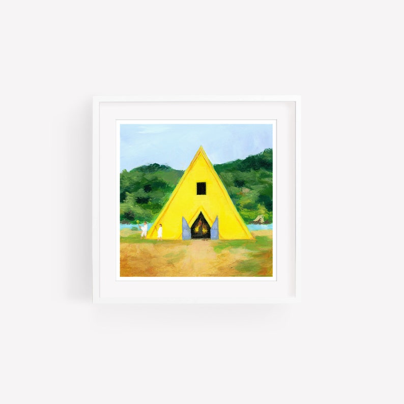 Midsommar Midsommar Fan Art Yellow Temple Acrylic Painting | Etsy