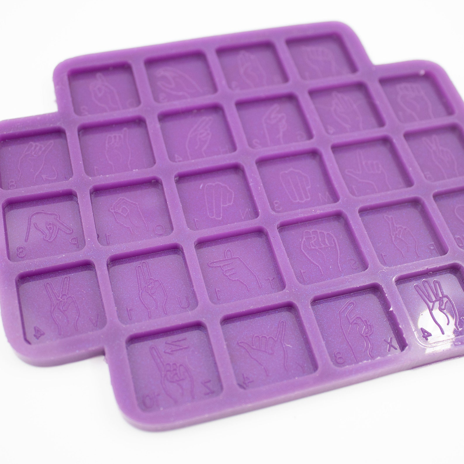 American Sign Language Letter Tiles Resin Mold / ASL Tile Mold - Etsy