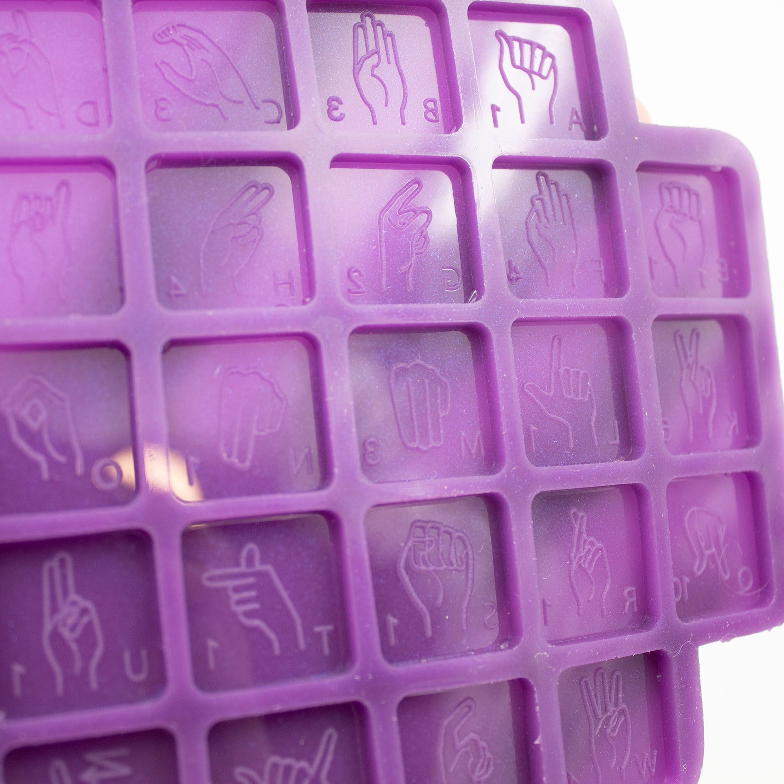American Sign Language Letter Tiles Resin Mold Asl Tile Mold Etsy