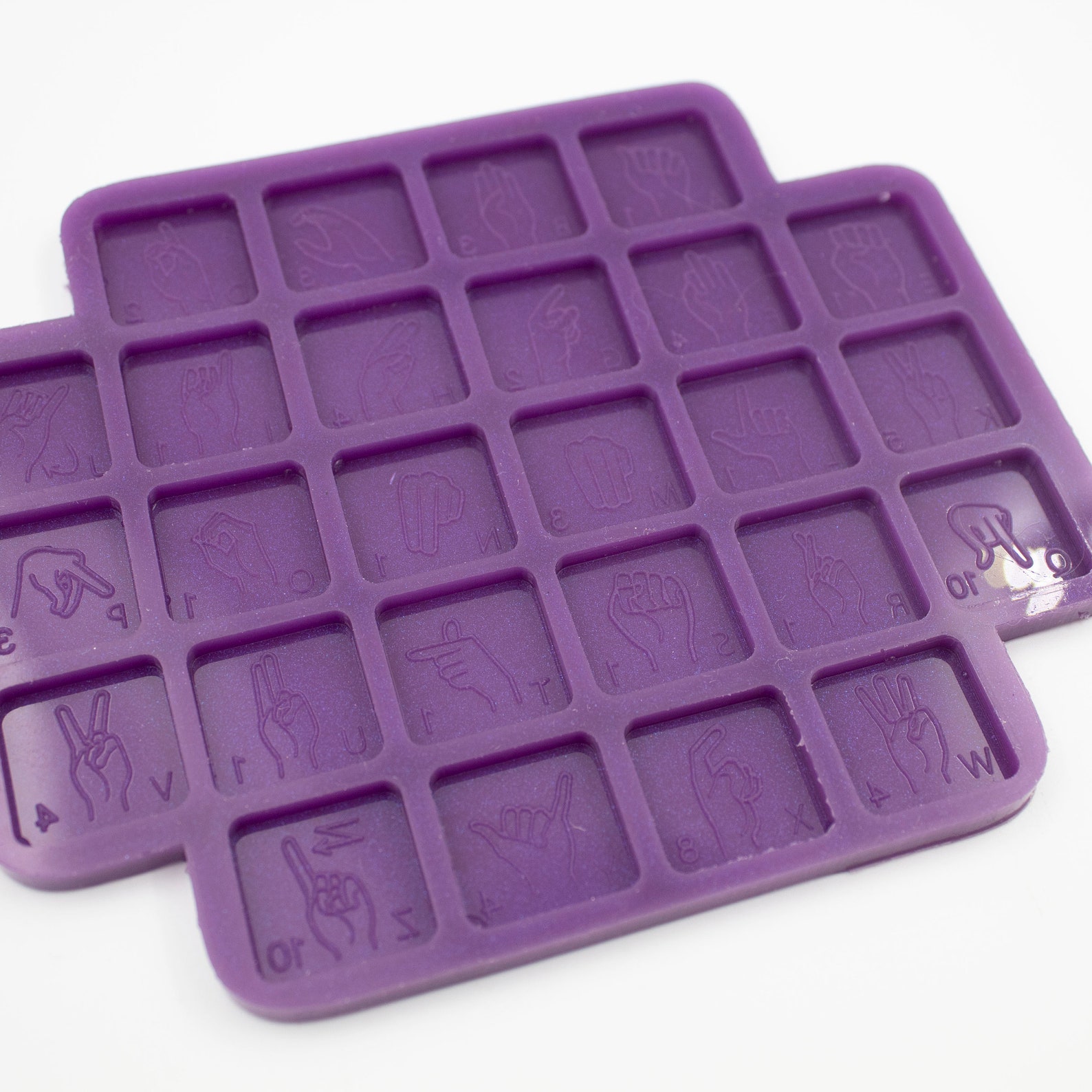 American Sign Language Letter Tiles Resin Mold / ASL Tile Mold - Etsy