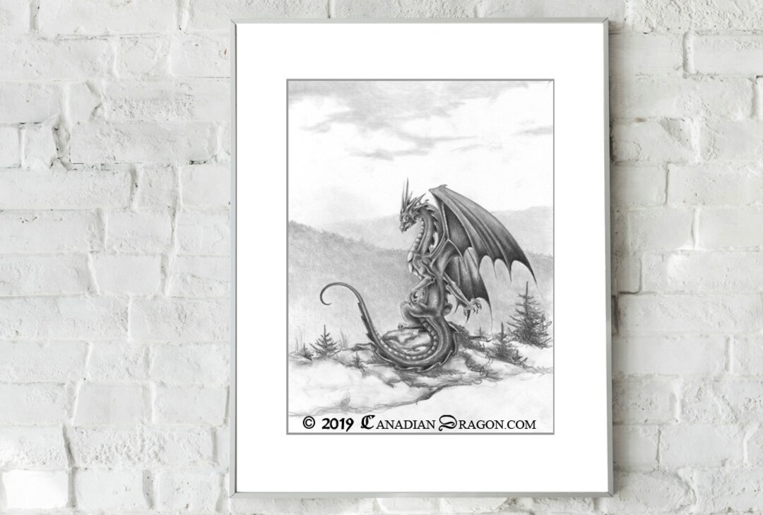 Slinky Dragon Drawing Art - PRINT / Poster of Slinky Dragon Game Room ...