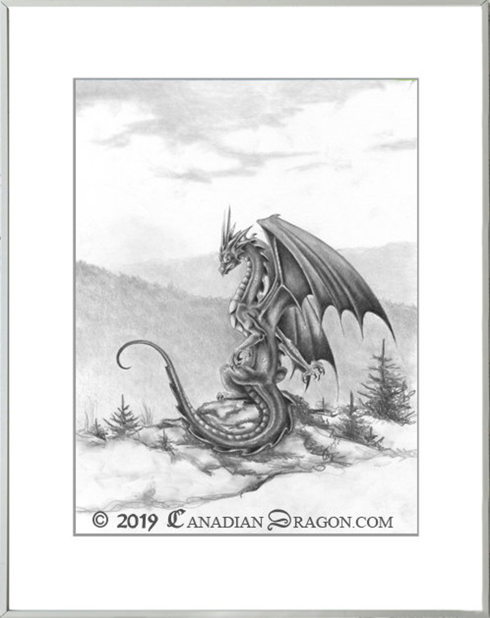 Slinky Dragon Drawing Art - PRINT / Poster of Slinky Dragon Game Room ...