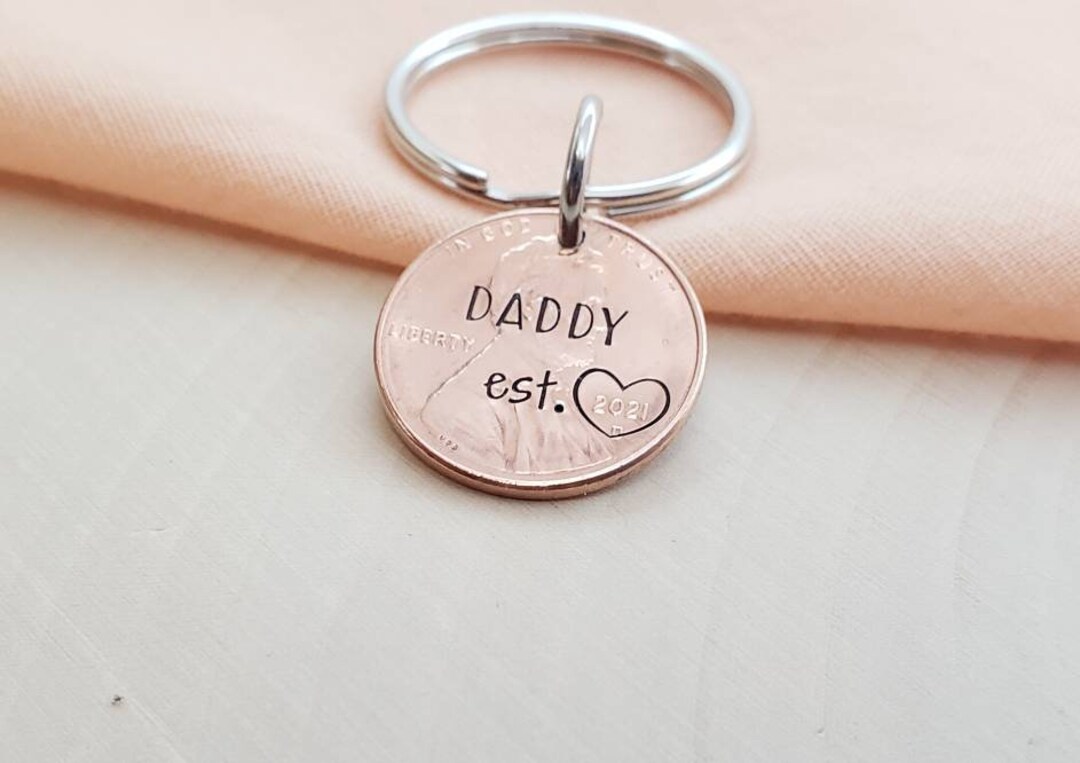 Daddy Penny Keychain-new Dad Established Keychain-gift for New Dad ...