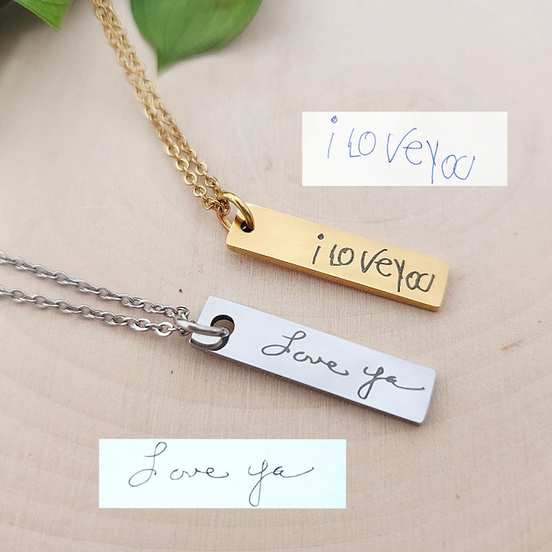 Handwritten Necklace - Etsy