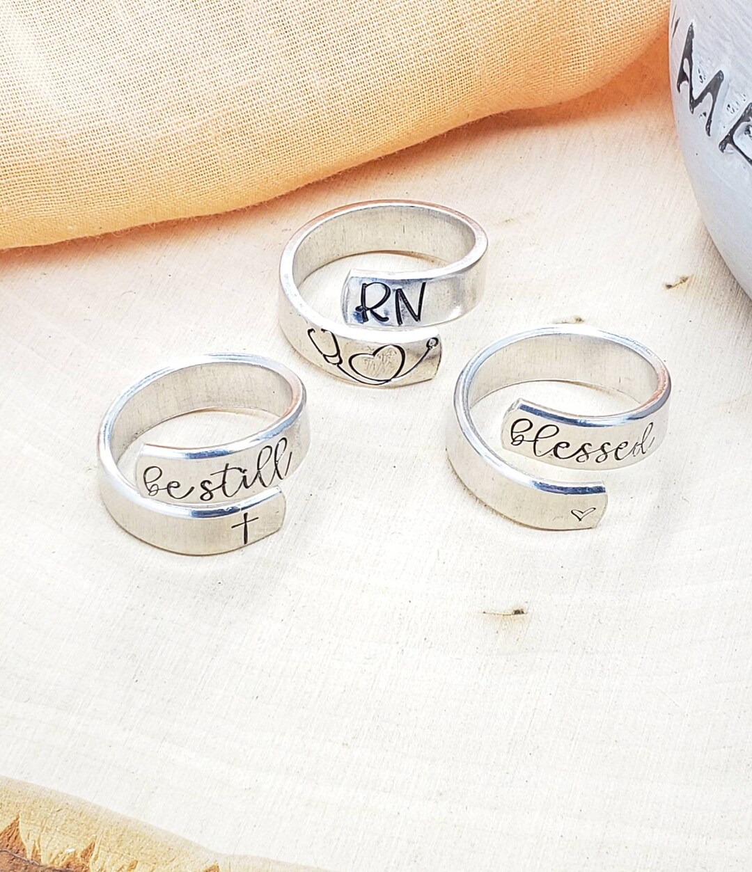 Your Word Wrap Ring-personalized, Custom Wrap Ring-choose Your Word ...