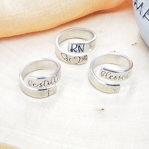 Your Word Wrap Ring-personalized, Custom Wrap Ring-choose Your Word ...
