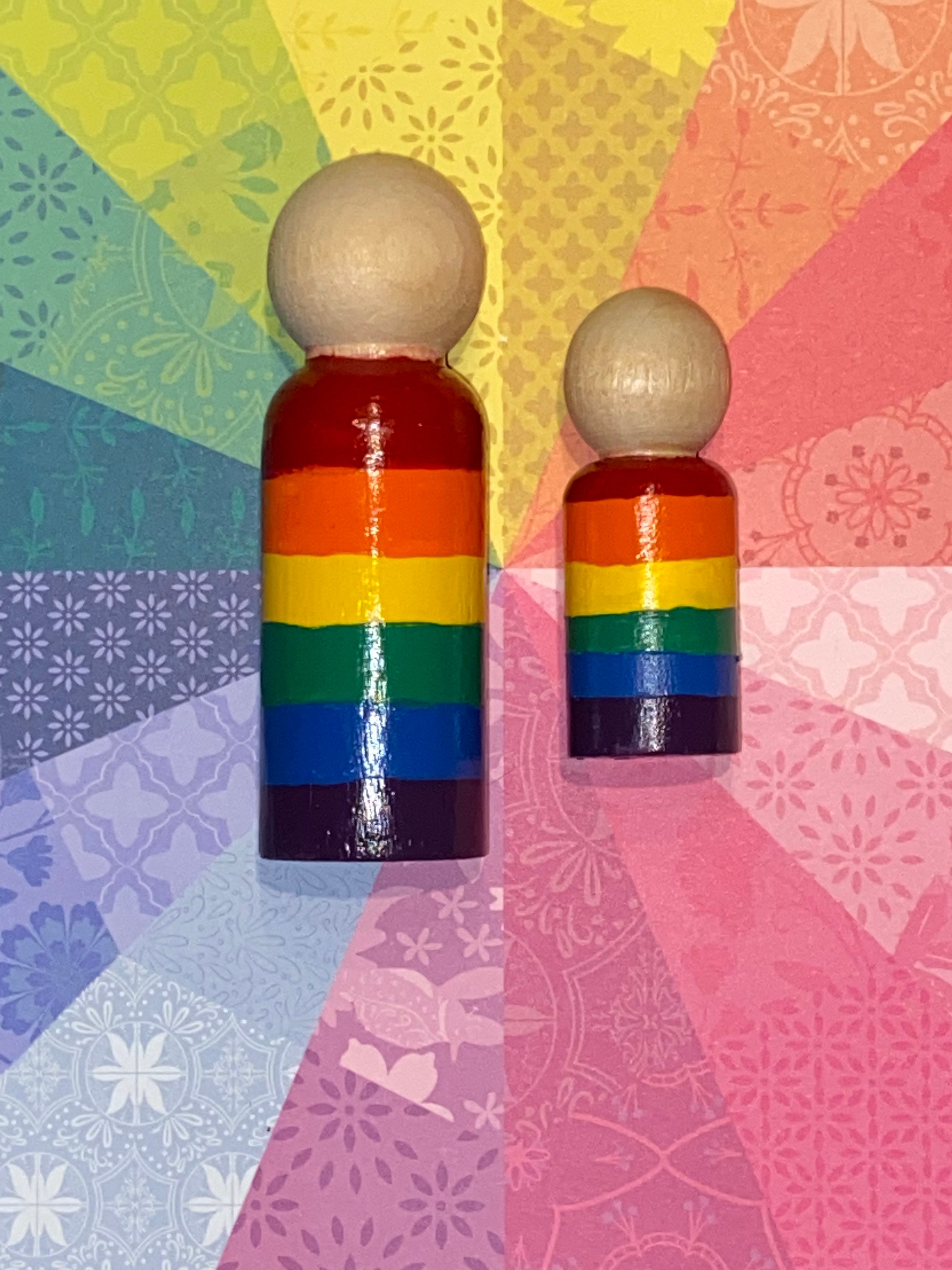 Pride Peg Dolls LGBT Rainbow Gay Trans Bi Pan - Etsy