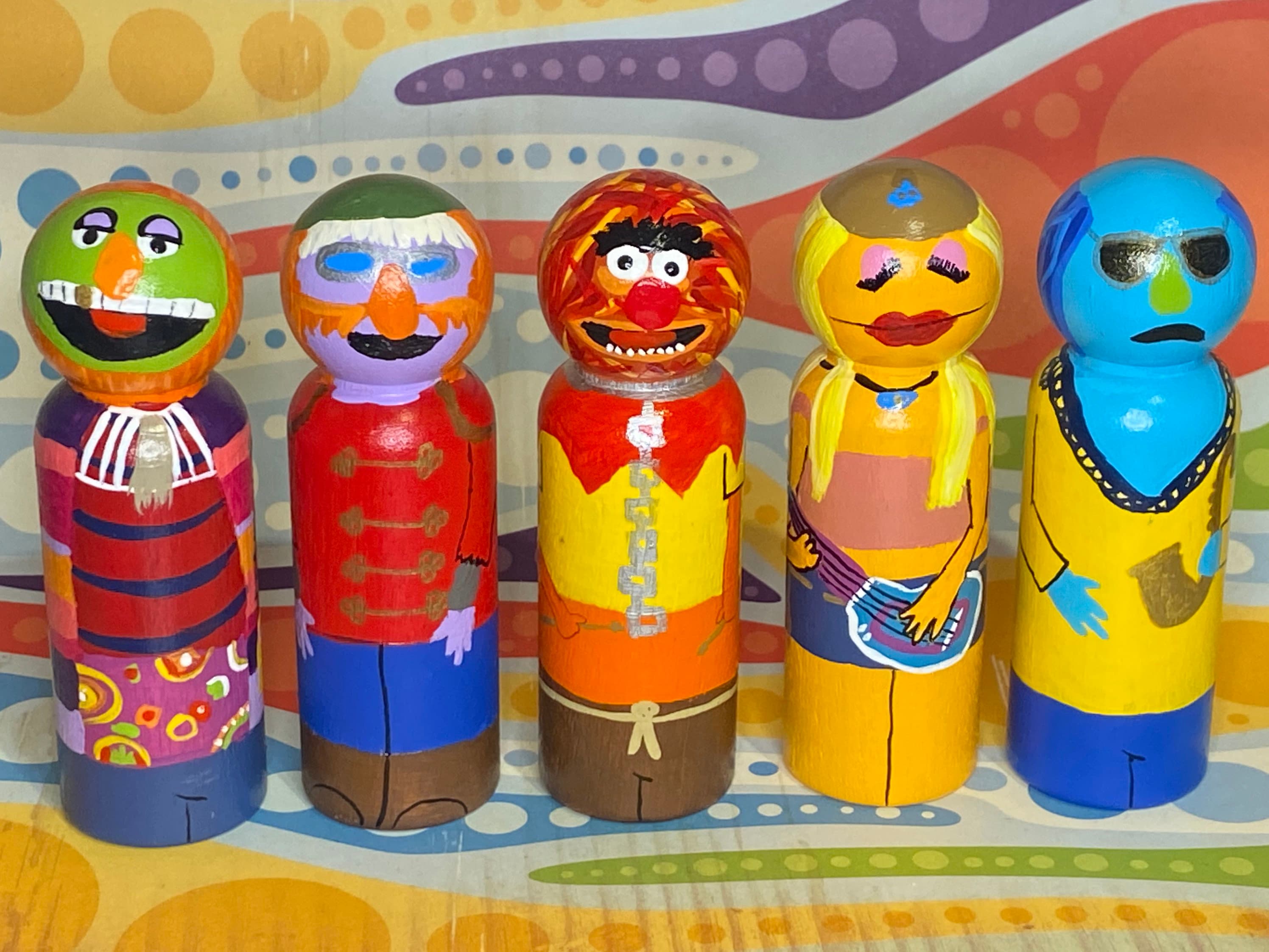 Muppets Peg Dolls Electric Mayhem Swedish Chef Sam Eagle the Muppet ...