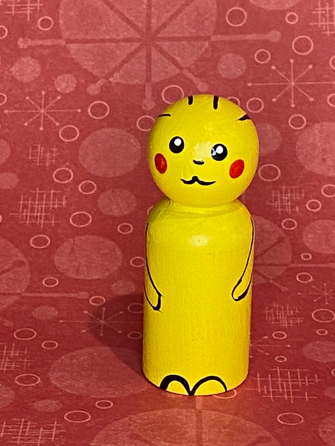 Pikachu Pokémon Handpainted Peg Doll - Etsy
