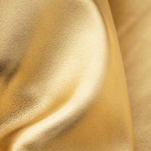 Gold Leather Pieces With Metallic Look. Nappa Genuine Leather Sheets in ...