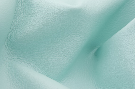 Real Leather Sheets in Light Blue Color With Discrete Sheen. | Etsy