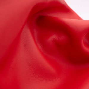 Rusty Dark Orange-red Leather Sheets . Smooth Genuine Leather Pieces ...