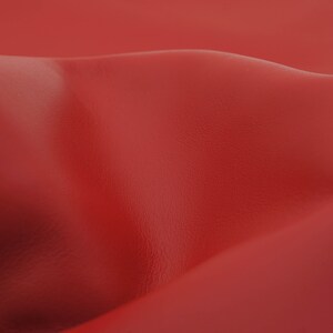 Red leather sheets with smooth surface. Nappa genuine leather | Etsy