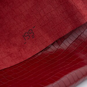 Croco Leather Sheets in Dark Red Color With Crocodile Patterna Very ...