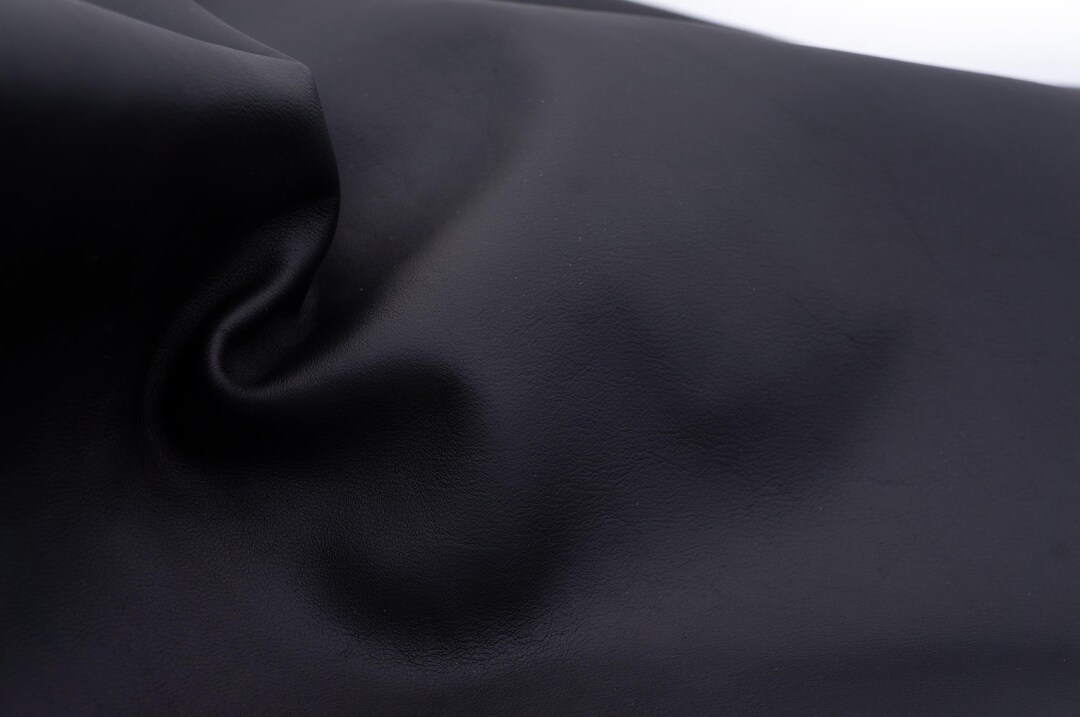 Black Nappa Leather Sheets. Soft Smooth, Natural Face Genuine Leather ...