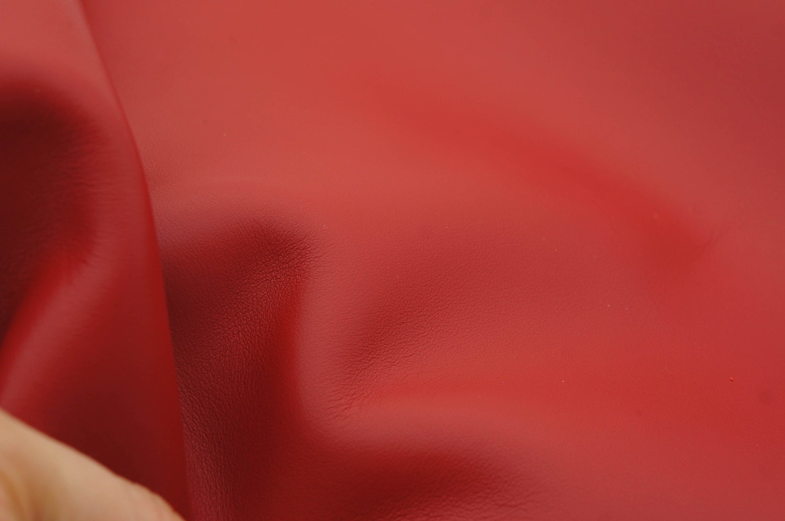 Red leather sheets with smooth surface. Nappa genuine leather | Etsy