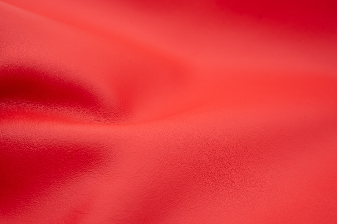 Rusty Dark Orange-red Leather Sheets . Smooth Genuine Leather Pieces ...