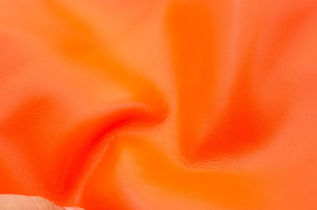 Bright Orange Nappa Leather Sheets With a Little Sheen. Good Quality ...