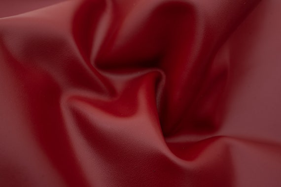 Dark red leather sheets with smooth surface. Nappa genuine | Etsy