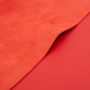 Rusty Dark Orange-red Leather Sheets . Smooth Genuine Leather Pieces ...