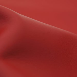 Red leather sheets with smooth surface. Nappa genuine leather | Etsy