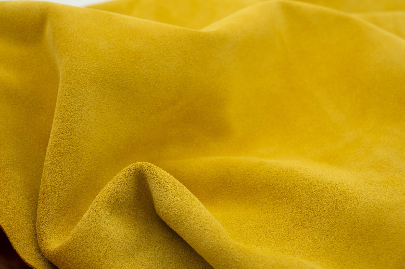 Yellow Suede Leather Sheets for Diy Crafts. Good Quality Genuine Suede ...
