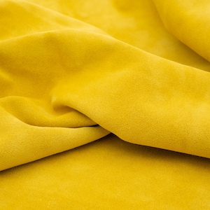 Yellow Suede Leather Sheets for Diy Crafts. Good Quality Genuine Suede ...