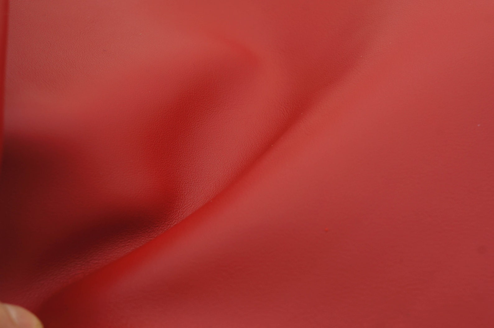 Red leather sheets with smooth surface. Nappa genuine leather | Etsy