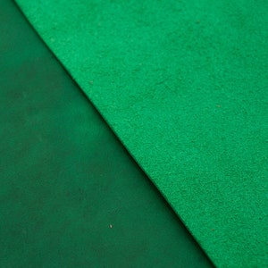 Pull up Leather Sheets in Green Color .full Grain Crazy Horse, Oil ...