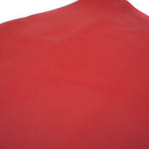 Red Leather Sheets With Smooth Surface. Nappa Genuine Leather Pieces ...