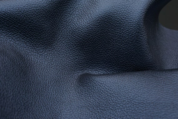 Night Blue Real Leather Sheets With Metallic Look. Dark Blue | Etsy