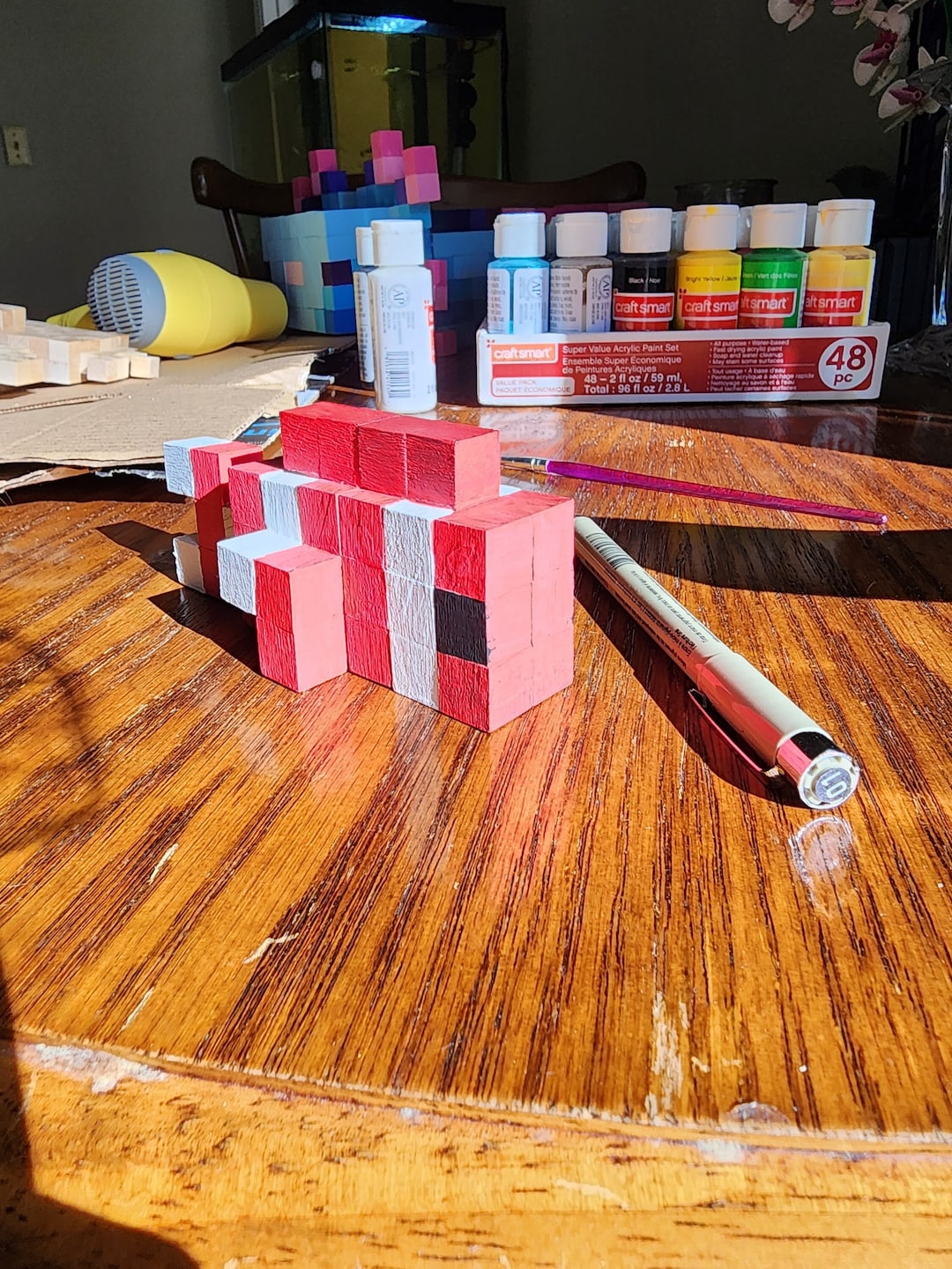 Minecraft Tomato Clownfish Wooden Cubes - Etsy