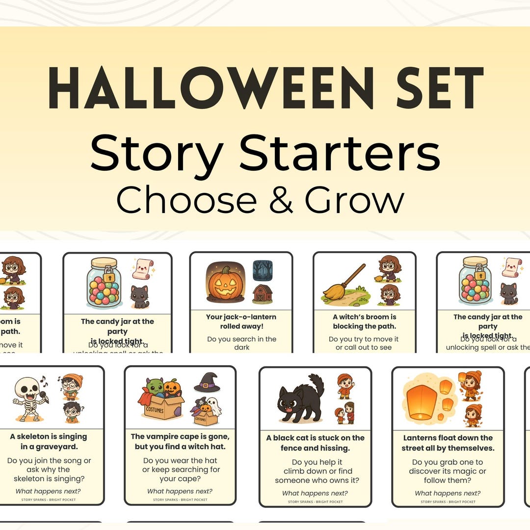 Halloween Story Starter Cards for Kids – Reward, Activity ...
