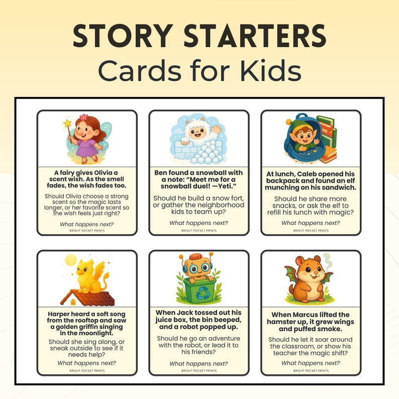 Story Starter Cards for Kids: Magical Theme – Reward, Activity ...