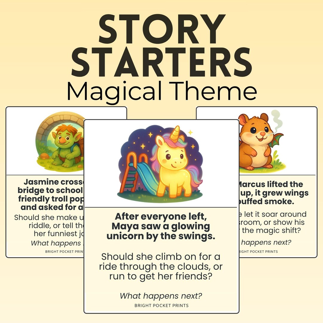 Story Starter Cards for Kids: Magical Theme – Reward, Activity ...